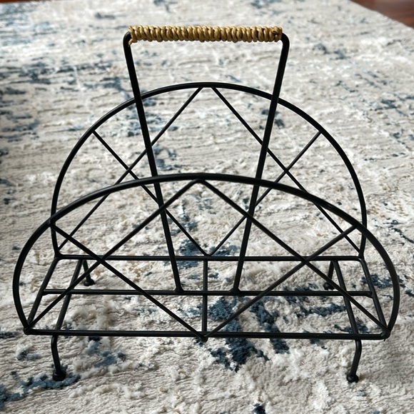Storage & Organization | Small Tabletop Magazine Metal Rack Half Oval ...
